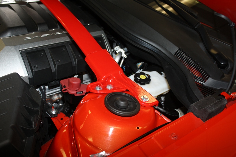 New Aluminum 2011+ Camaro Strut Tower Brace from Spohn Performance